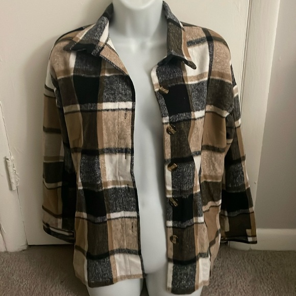 SHEIN | Sweaters | Fuzzy Flannel | Poshmark